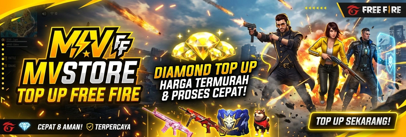 Top up Diamond Free Fire | Top up FF Murah | Membership FF Cepat dan ...
